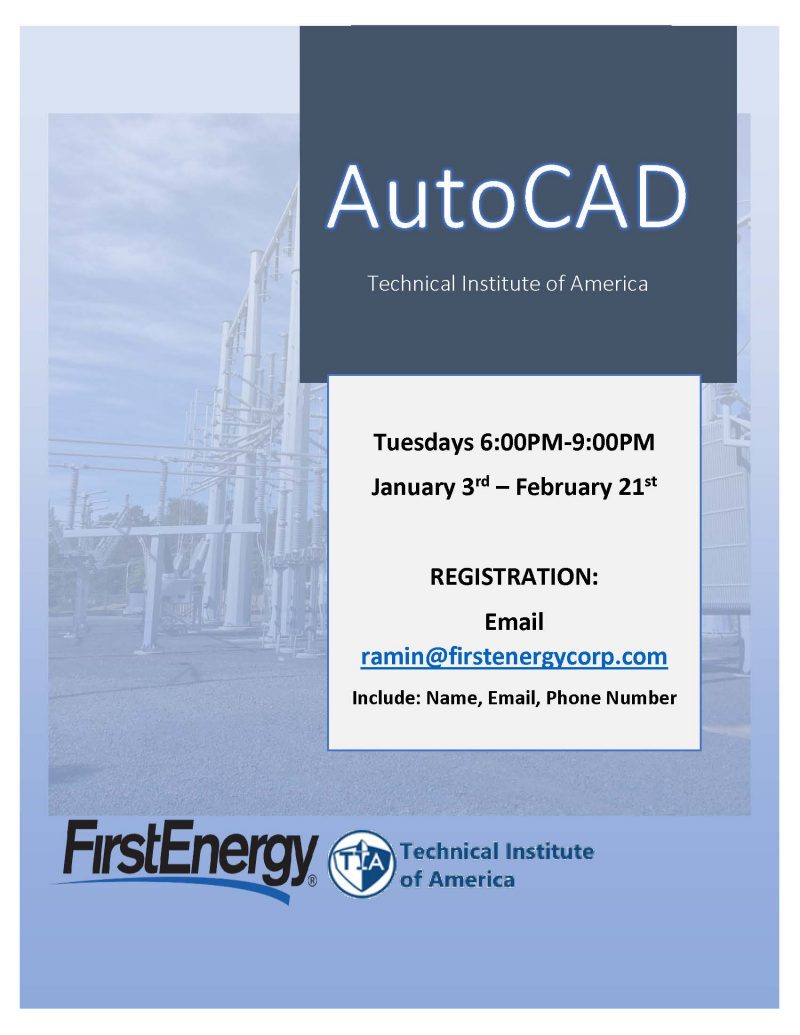 Jersey Central Power and Light Offers AutoCAD Class - IBEW 1289